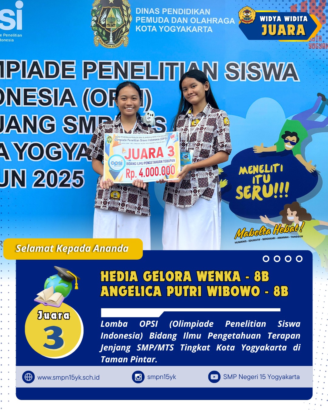 Jadwal Pelajaran - SMP Negeri 15 Yogyakarta